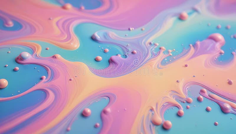 Beautiful Abstraction of Liquid Paints in Slow Blending Flow Mixing ...