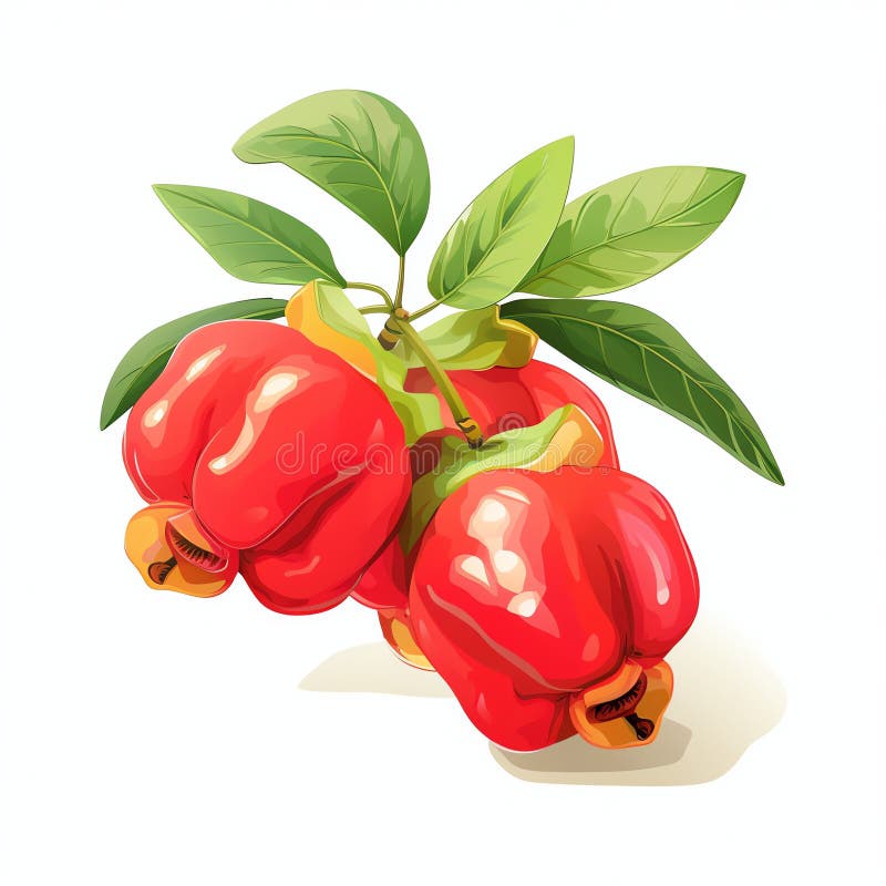 Beautiful Ackee Watercolor Clipart Illustration Stock Illustration ...