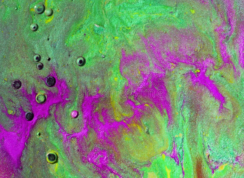 Beautiful Acrylic Color Abstract Background. Colored Marble Mixed Ink ...