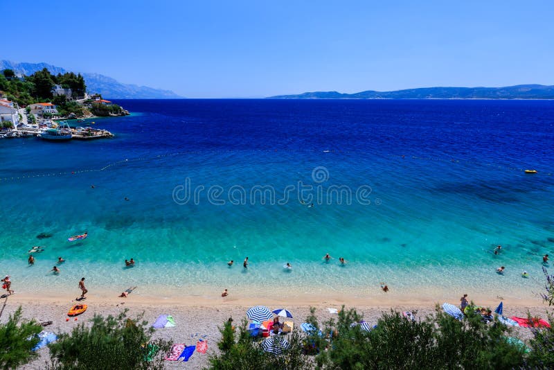 Beautiful Adriatic Beach and Lagoon Stock Image - Image of european ...