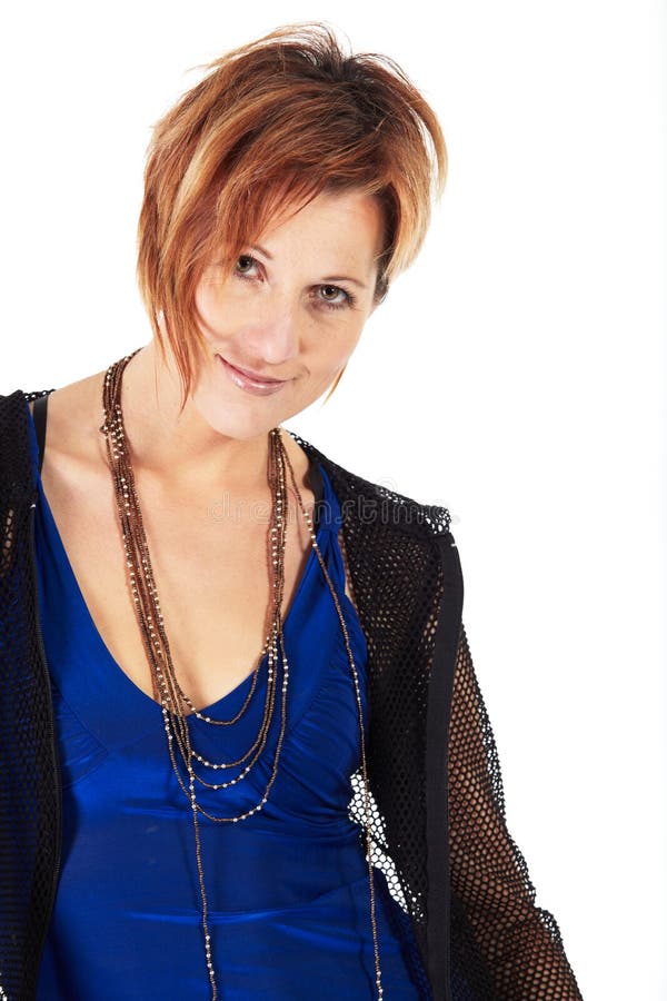 Beautiful Mid-adult Woman Sitting and Sunbathing on Sunny Beach Stock ...