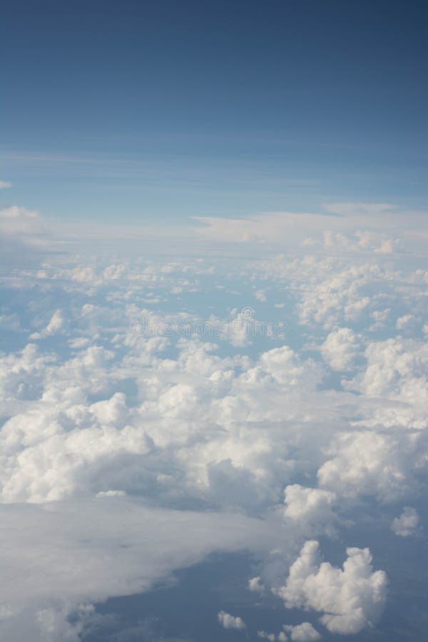 Overhead The Clouds On A Bright Blue Sky Stock Image - Image of heaven ...