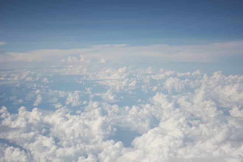 Beautiful Aerial Overhead Shot of White Clouds in the Blue Sky Stock ...