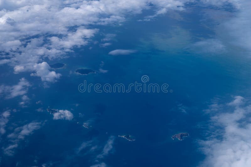 Beautiful Aerial View Above Clouds Stock Photo - Image of high ...