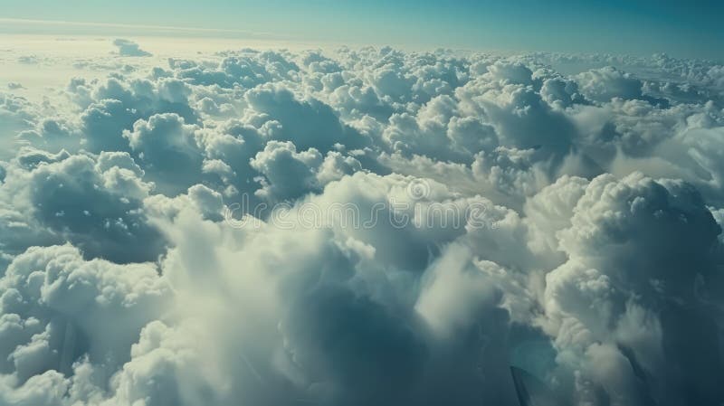 Beautiful Aerial View Above Clouds at Sunset, Beautiful Cloudscape ...