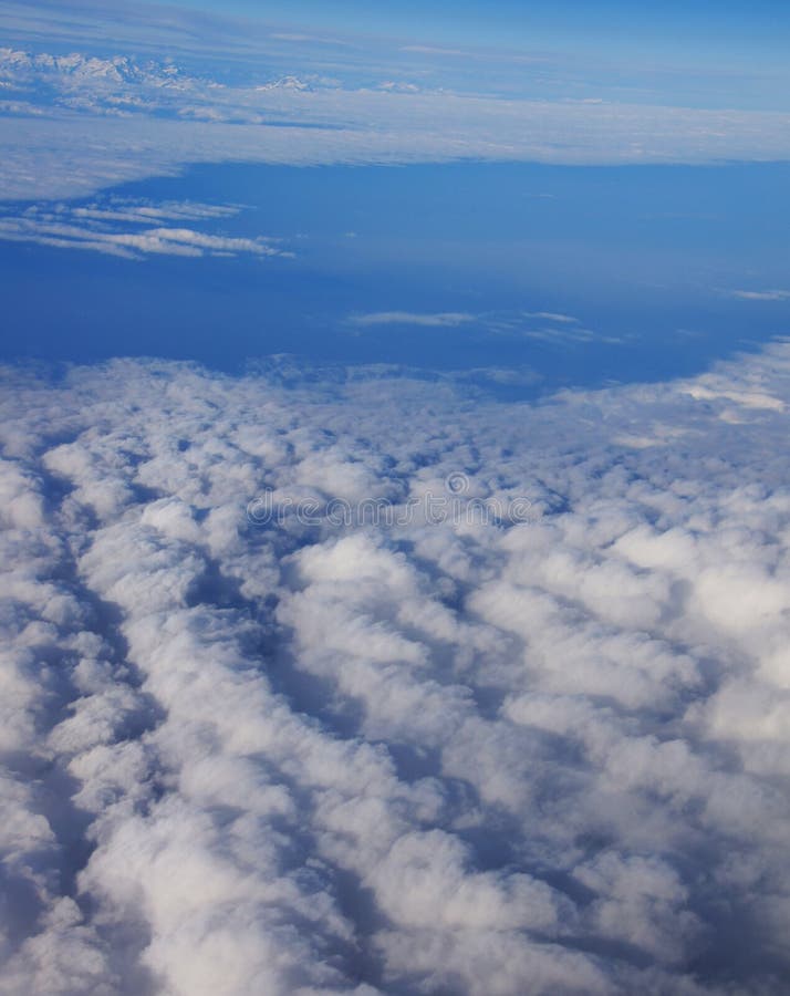 Beautiful Aerial View of the Blue Sky and Clouds Stock Photo - Image of ...