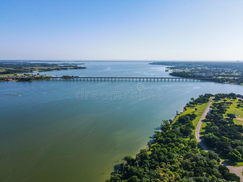 Beautiful Aerial View of a Bridge Over Lake Waco in Texas Stock Photo - Image of travel ...