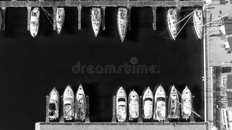 Beautiful Aerial View of City Small Port Stock Image - Image of island ...