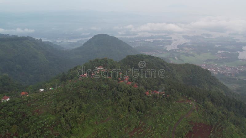 Beautiful Aerial View of Hills and Mountains in Bandung, West Java ...