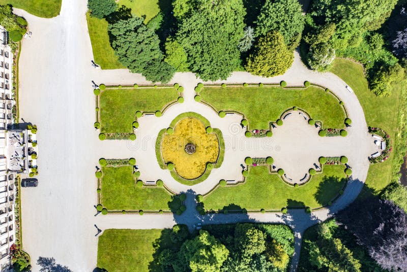 A Beautiful Aerial View of the Park and Garden Stock Photo - Image of ...
