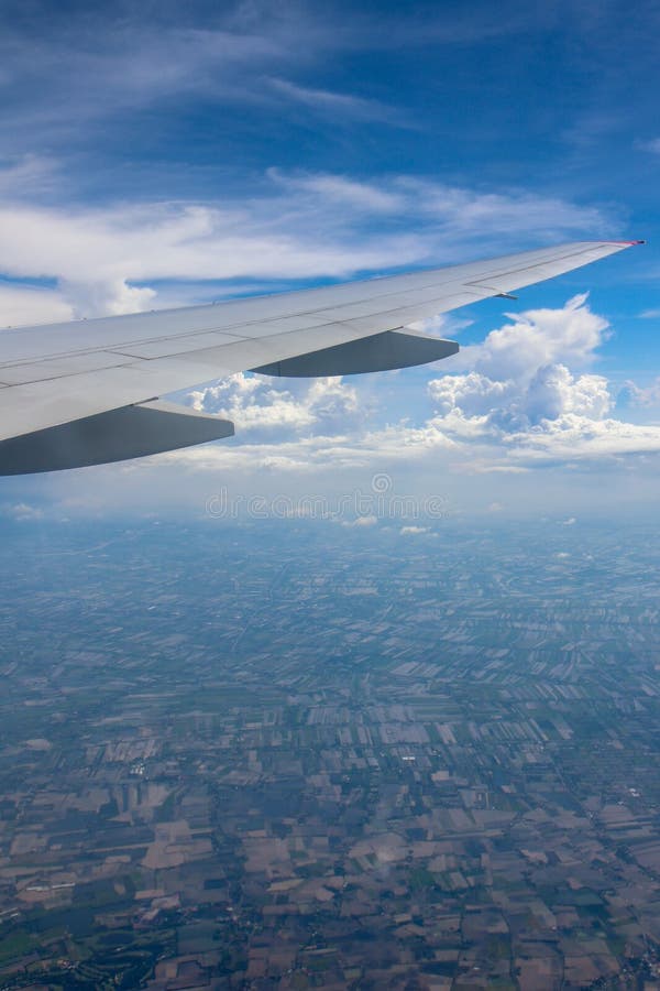 Beautiful Aerial View from the Plane Over Stock Photo - Image of scenic ...