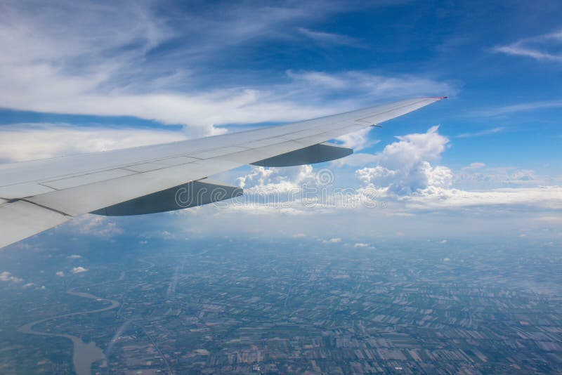 Beautiful Aerial View from the Plane Over Stock Image - Image of ...