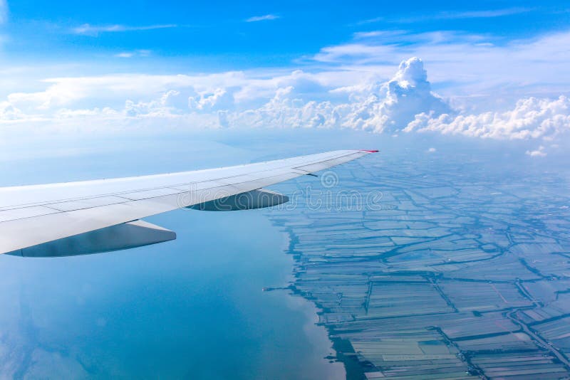 Beautiful Aerial View from the Plane Over Stock Photo - Image of ...