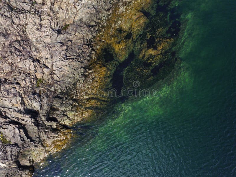 Beautiful Aerial View of Seaway Stock Image - Image of aerial, rough ...