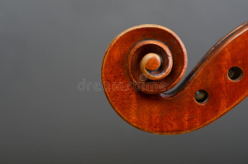 Beautiful Aesthetic Carving Violin Scroll Stock Photo - Image of shape ...