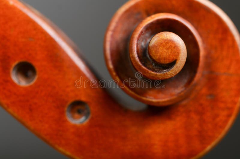 Beautiful Aesthetic Carving Violin Scroll Stock Image - Image of ...