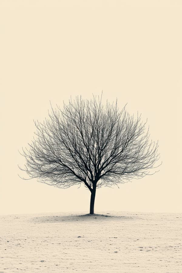 Aesthetic Tree Minimal Artwork Stock Illustration - Illustration of ...