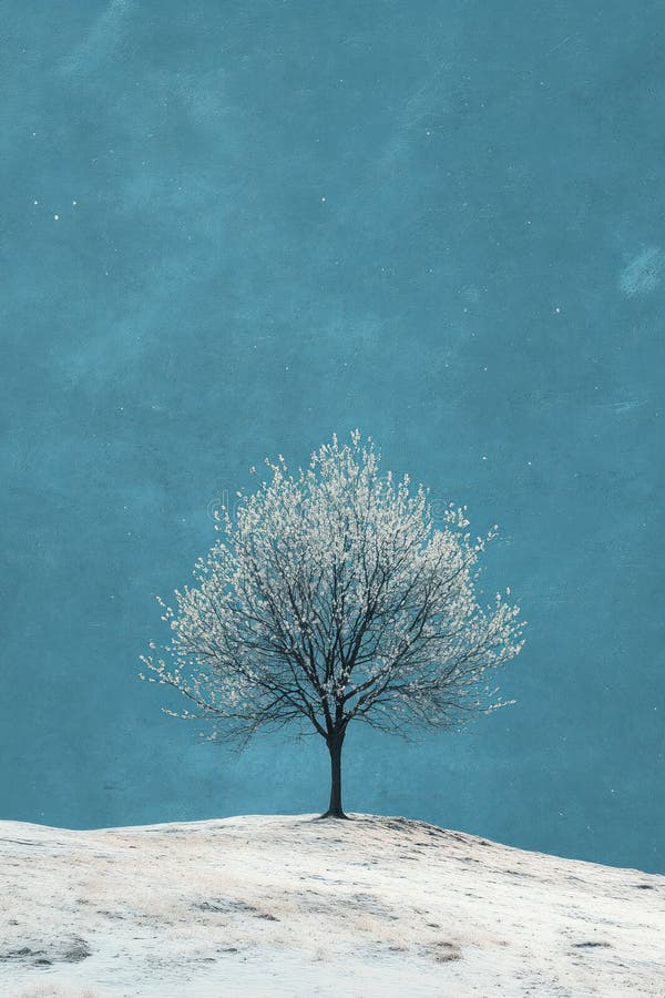 Aesthetic Tree Minimal Artwork Stock Illustration - Illustration of ...