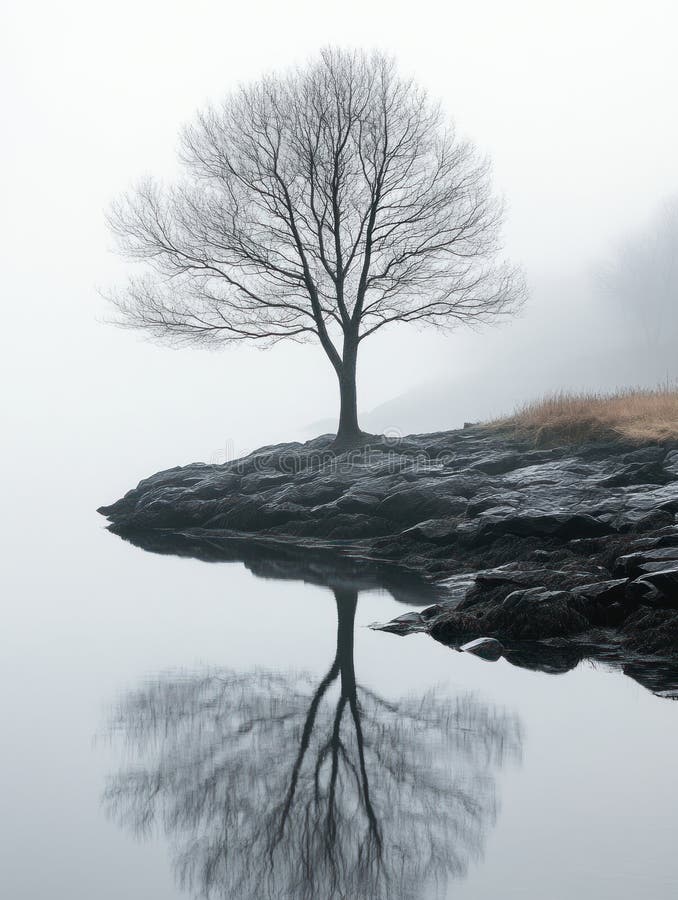 Aesthetic Tree Minimal Artwork Stock Illustration - Illustration of ...