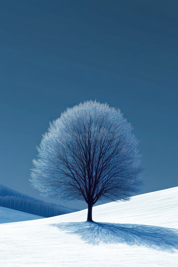 Aesthetic Tree Minimal Artwork Stock Illustration - Illustration of ...