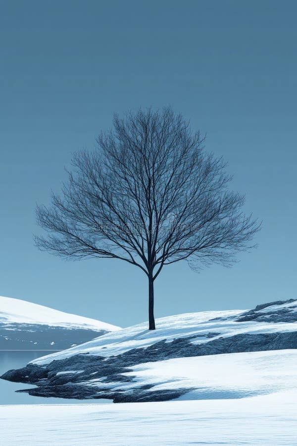 Aesthetic Tree Minimal Artwork Stock Illustration - Illustration of ...