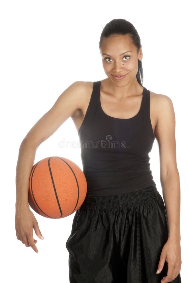 Beautiful African American Basketball Player Stock Photo - Image of ...