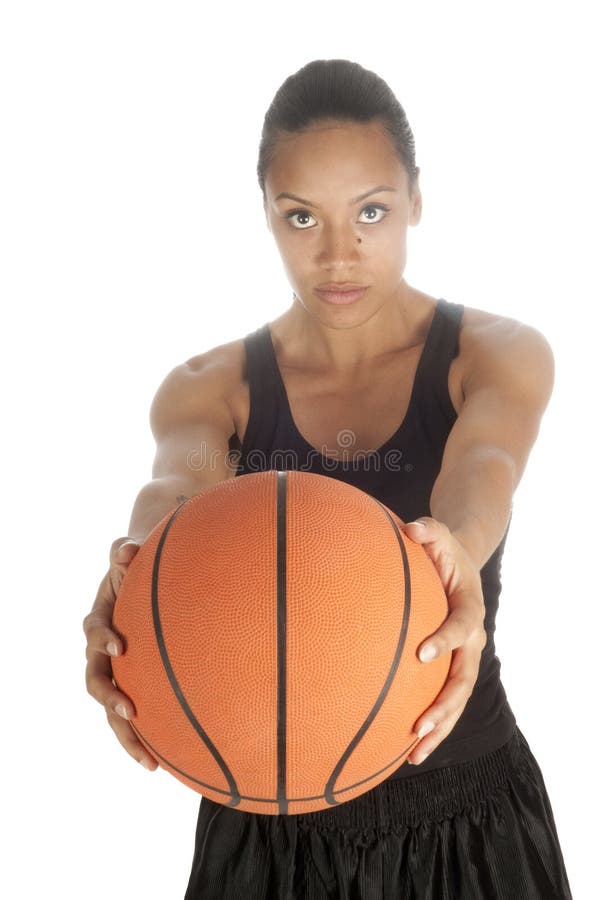 Beautiful African American Basketball Player Stock Image - Image of ...
