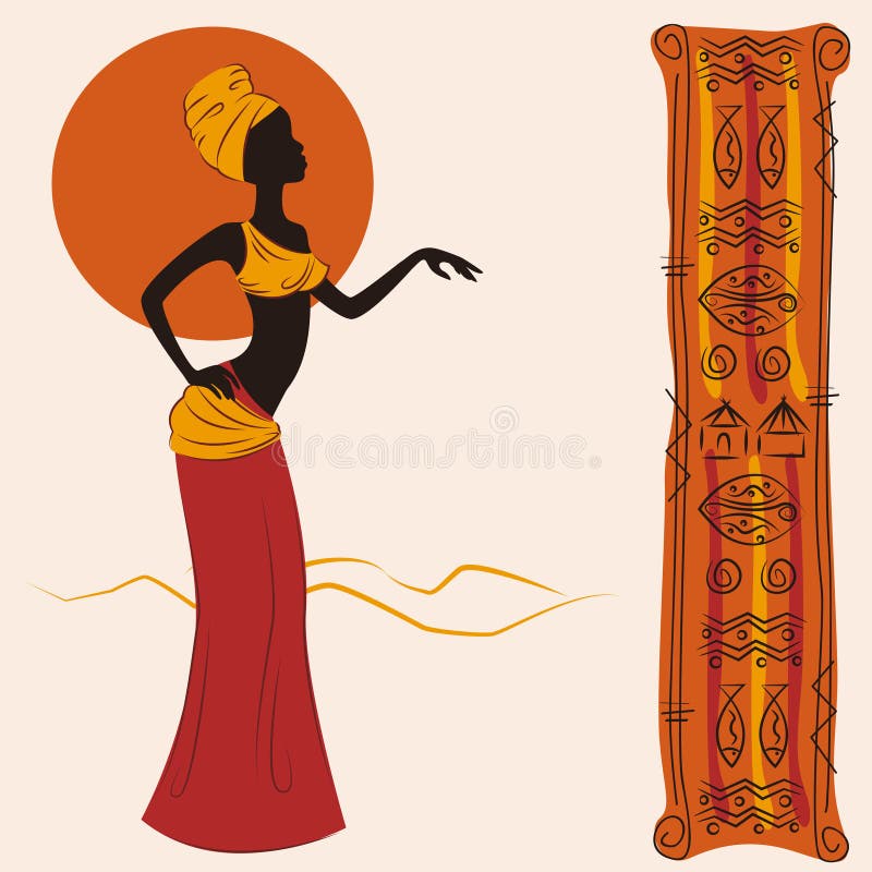 Beautiful African American Woman Stock Vector Illustration Of