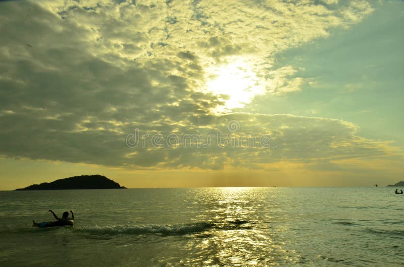 Beautiful Afternoon Sea View with Sandy Beach Editorial Photo - Image ...