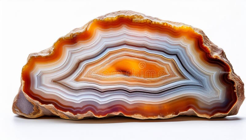 Beautiful Agate Isolate on White Background Stock Photo - Image of ...