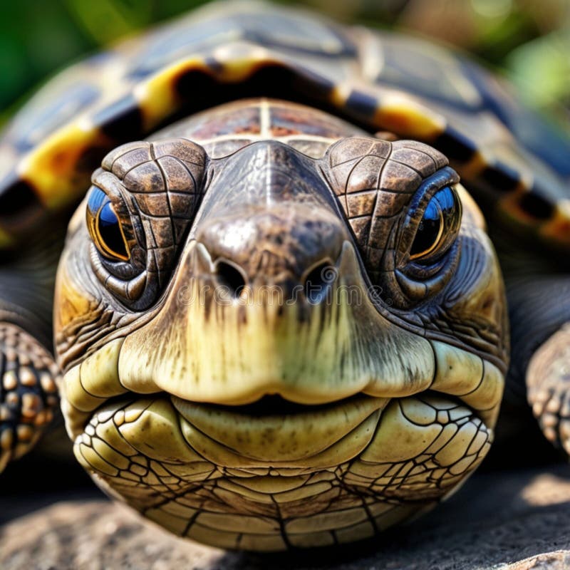 Beautiful Realistic Close Up Turtle Head Stock Illustration ...