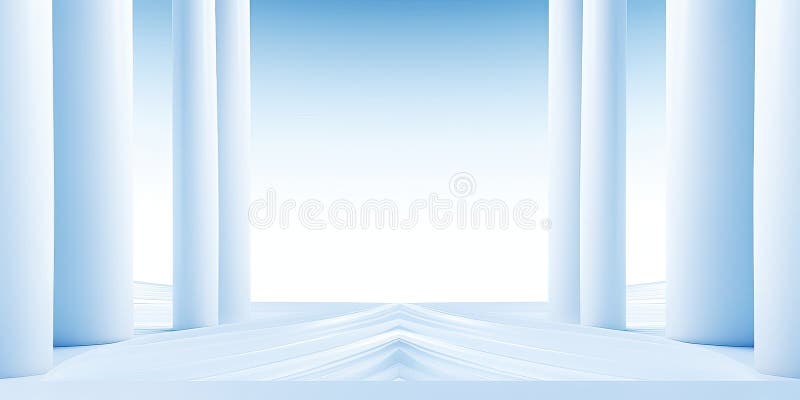 Beautiful Airy Widescreen Minimalistic White and Light Blue ...