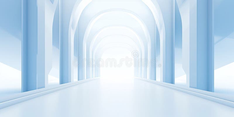 Beautiful Airy Widescreen Minimalistic White and Light Blue ...