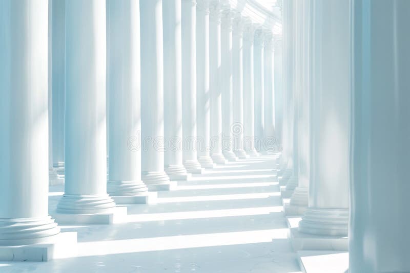 Beautiful Airy Widescreen Minimalistic White and Light Blue ...