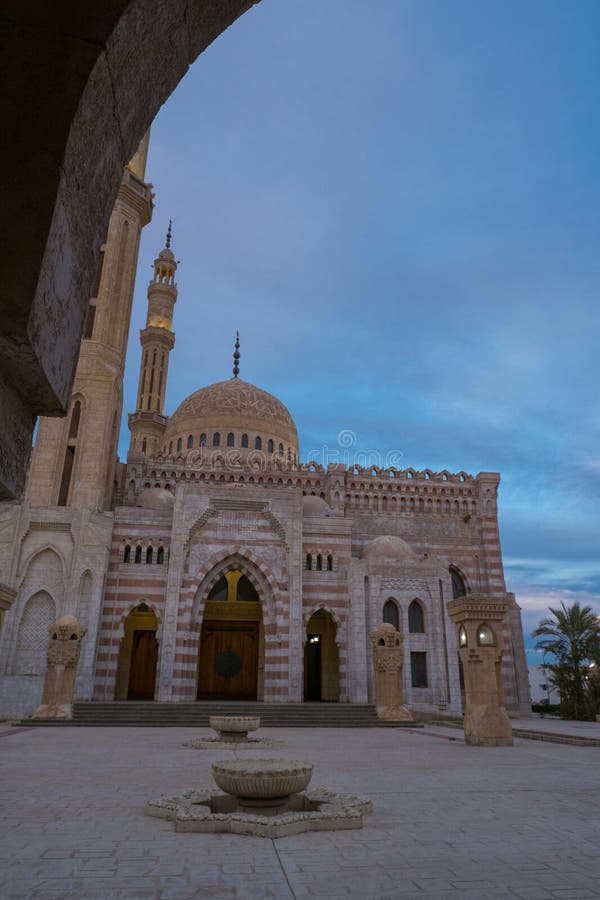 Beautiful Al Mustafa Mosque in Sharm El-Sheikh in Egypt, at Sunset ...