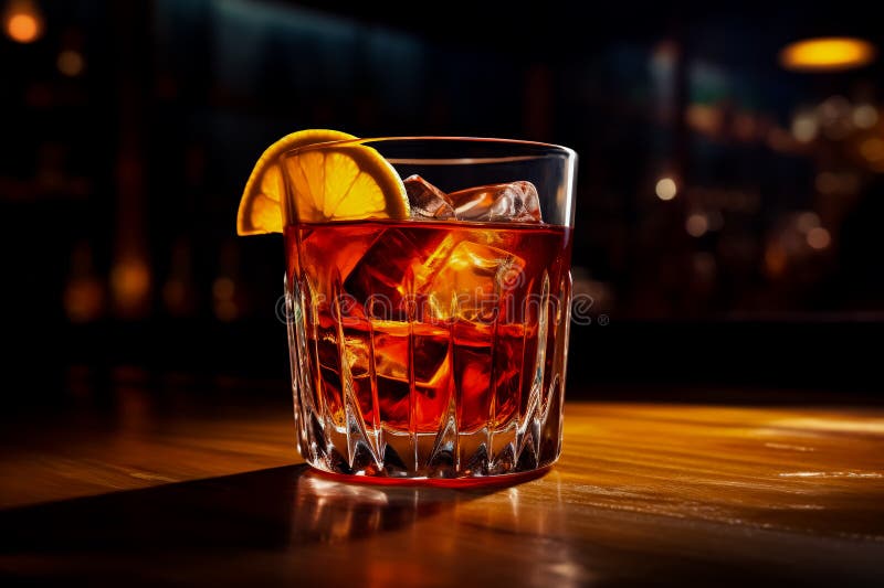 Beautiful Alcoholic Cocktail in Night Bar Stock Illustration ...