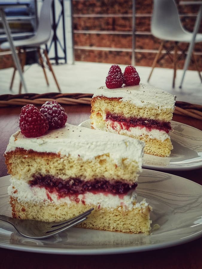 Beautiful and Amazing Cakes with Raspberry. Stock Image - Image of ...