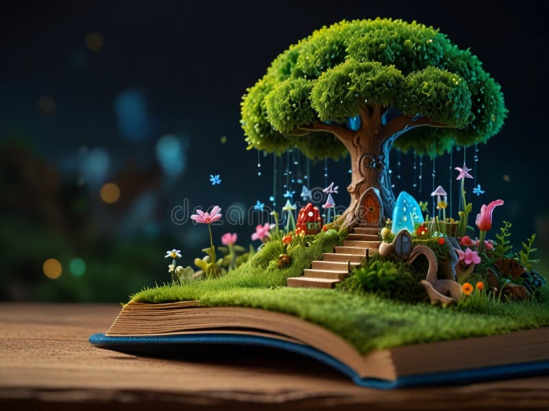 Fairy World Created by on a Book Ai Generated Stock Illustration ...