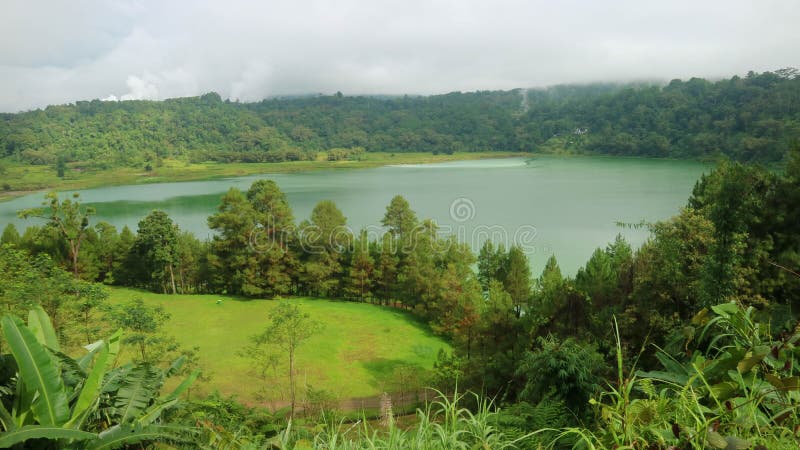 Beautiful and Amazing Lake Linow Stock Photo - Image of landscape ...