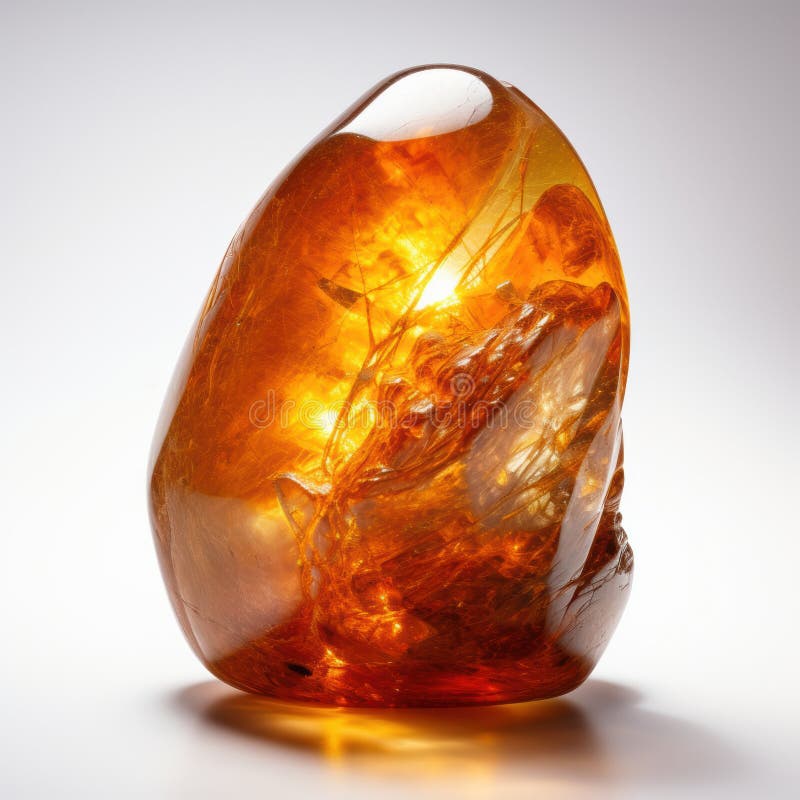 This is a Beautiful Amber Stone with Beautiful Natural Patterns on a ...