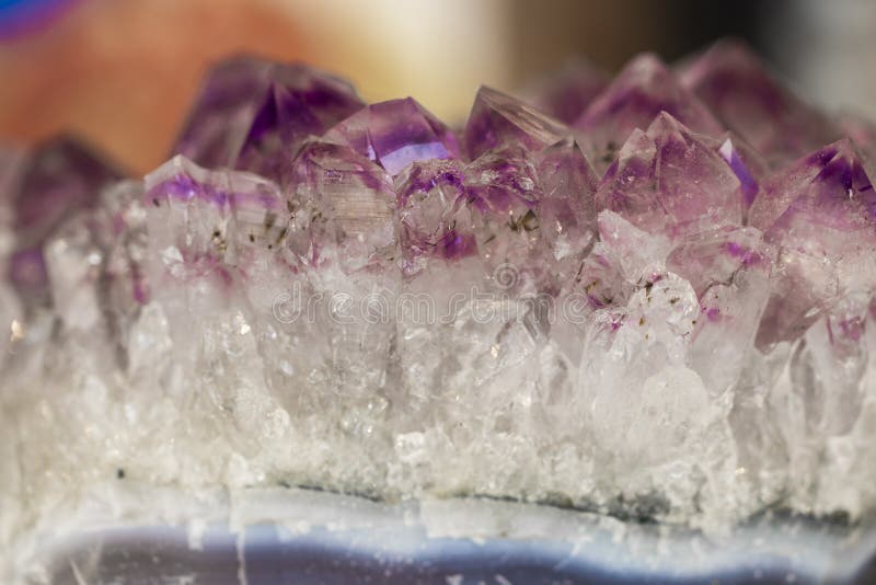 A Beautiful Amethyst Crystal Close Up Stock Image - Image of nature ...