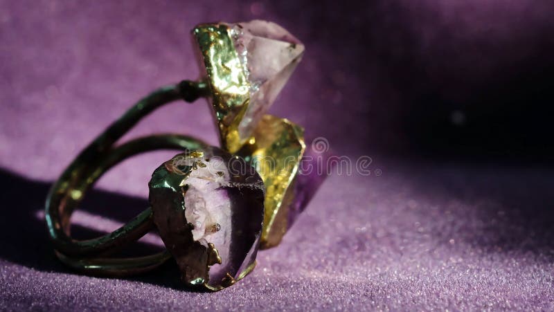 Beautiful amethyst ring stock image. Image of bright - 137702001