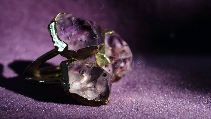 Beautiful amethyst ring stock image. Image of beauty - 137702003
