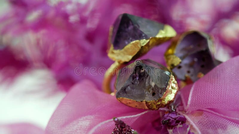 Beautiful amethyst ring stock image. Image of closeup - 137702095
