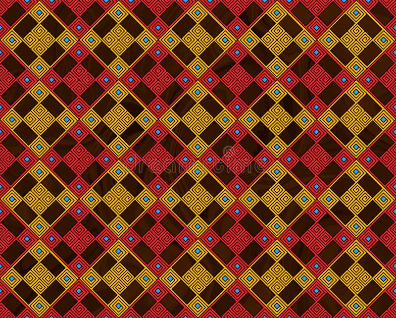 Beautiful Ancient Diamond Seamless Pattern Based on Incaic Indigenous ...