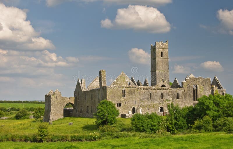 Beautiful Ancient Irish Celtic Castle Landscape Stock Image - Image of ...