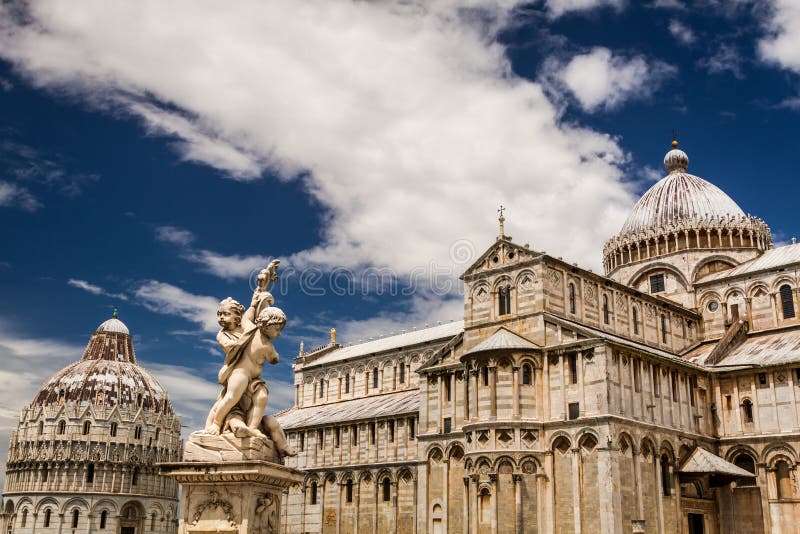 Beautiful Ancient Monuments in Pisa Stock Photo - Image of bells ...