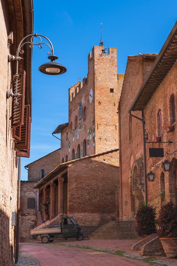 Beautiful Ancient Pretorio Palace in Certaldo Stock Image - Image of ...