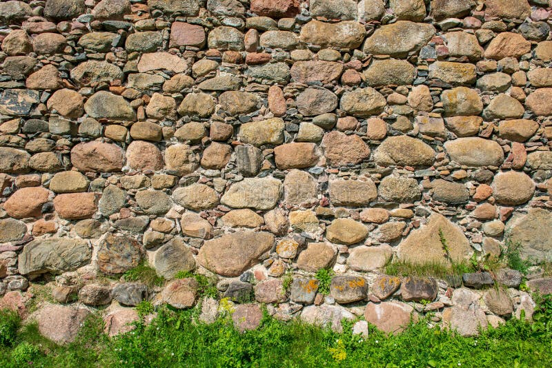 Beautiful Ancient Stone Brick Wall Stock Image - Image of wall ...
