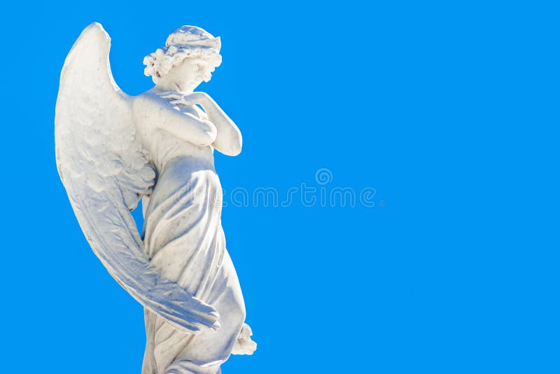 Beautiful Angel on a Blue Sky Stock Image - Image of monument, female ...